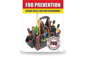 FOD Sign 11x14 Tools & Hardware - DiBond